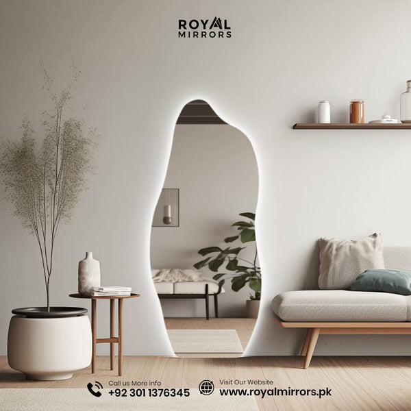 Irregular Vanity Mirror with Lights | Backlit Irregular LED Mirror ...