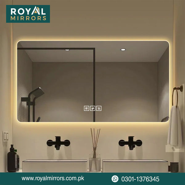 Bathroom Backlit Smart Touch LED Mirrors | Rectangle Bathroom Mirrors ...