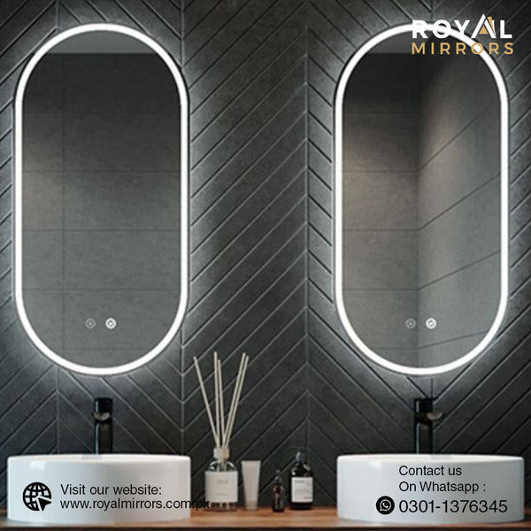 Oval Custom LED Mirror | Oval LED Mirrors for Bathrooms – Royal Mirrors