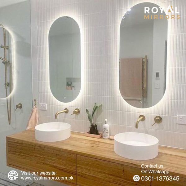 Eclipse illuminated Mirror | Oval LED Bathroom Mirror – Royal Mirrors