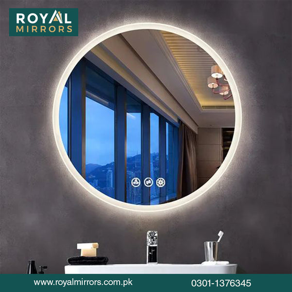 Wall Mounted Round Mirror with Lights | Makeup Light Mirror – Royal Mirrors