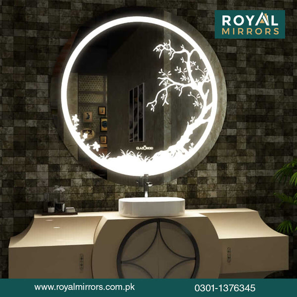Wall Mounted Round Touch LED Mirror | Circle Backlit LED Mirrors ...